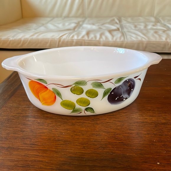 Fire King | Kitchen | Vintage Fire King Gay Fad Fruit Casserole Dish ...